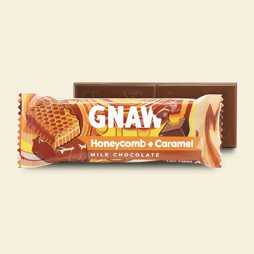 Honeycomb + Caramel - Milk Chocolate Snack Bar – GNAW Chocolate