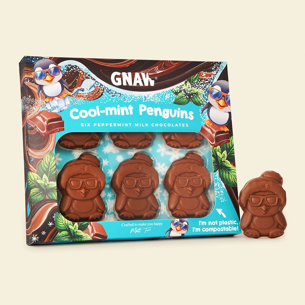 Cool Mint Penguins - Novelty Christmas Chocolate Gift – GNAW Chocolate