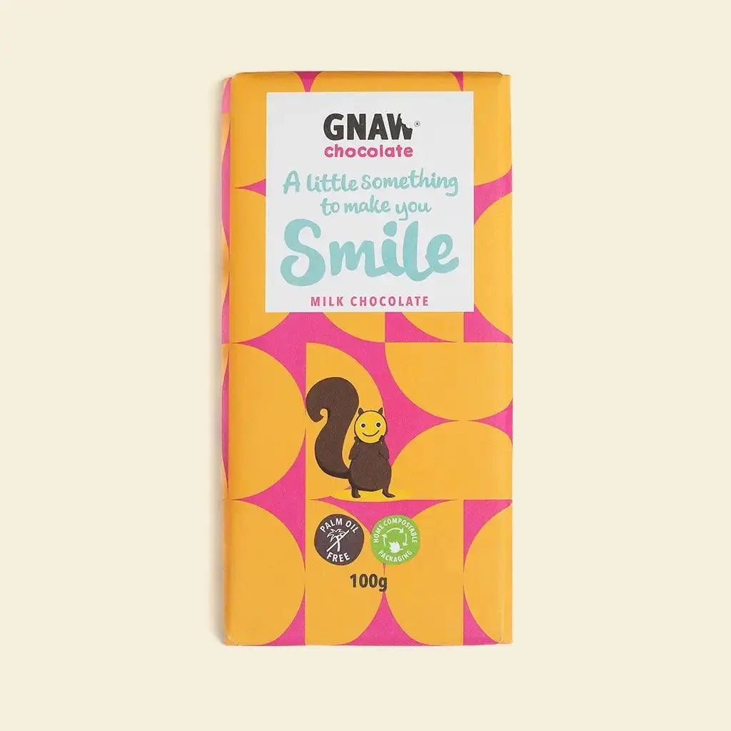 'Smile' Milk Chocolate Bar | Chocolate Gift Bar | GNAW