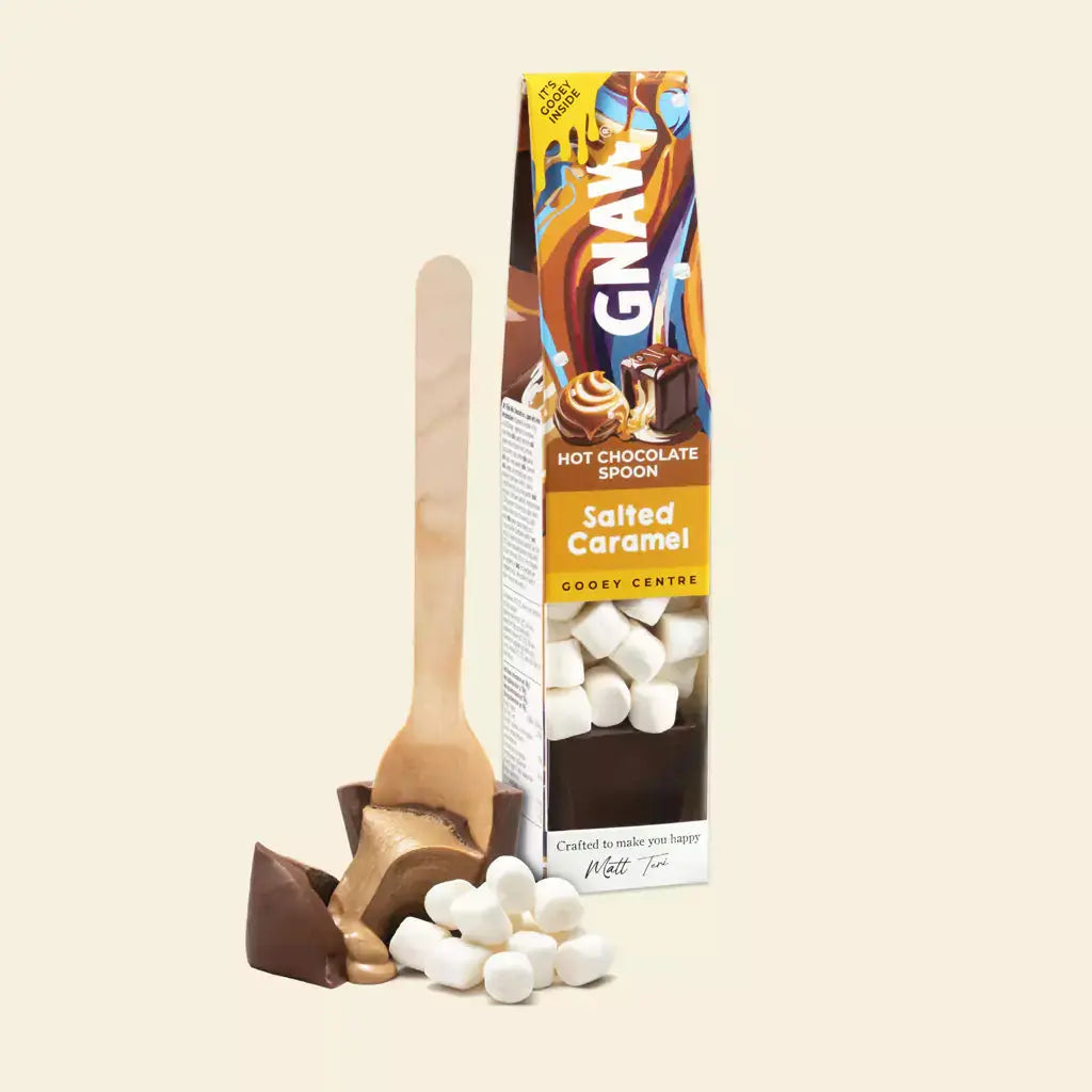 Salted Caramel Hot Chocolate Spoon With Luxury Filling – GNAW Chocolate
