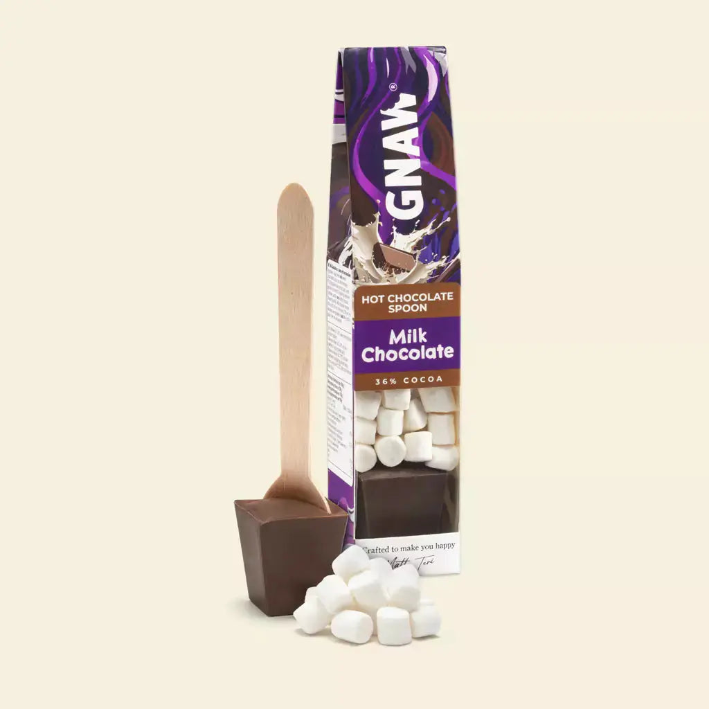 Milk Hot Chocolate Spoon With Fluffy Marshmallows – GNAW Chocolate