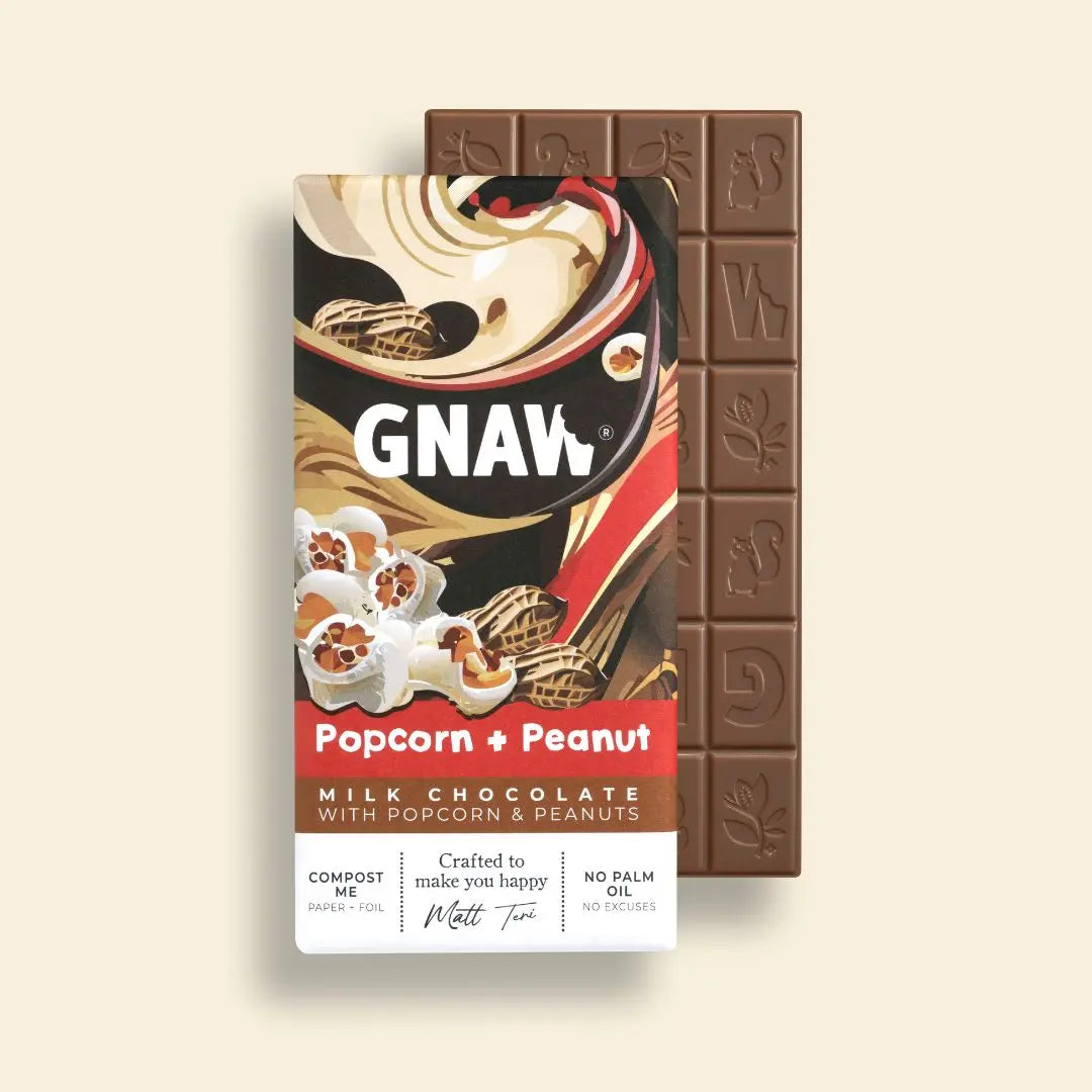 Popcorn & Peanut Milk Chocolate Bar - GNAW® – GNAW Chocolate