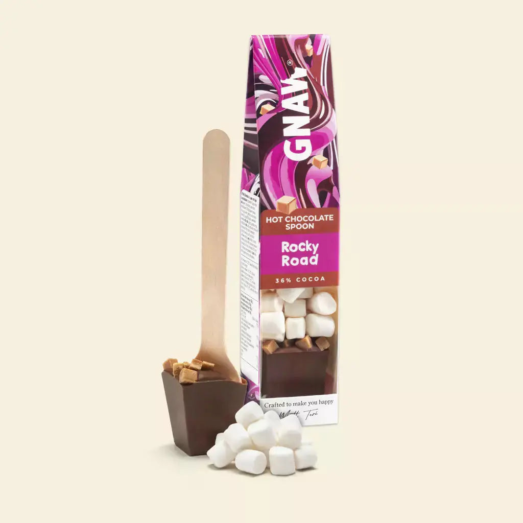 Rocky Road Hot Chocolate Spoon With Marshmallows - GNAW® – GNAW Chocolate
